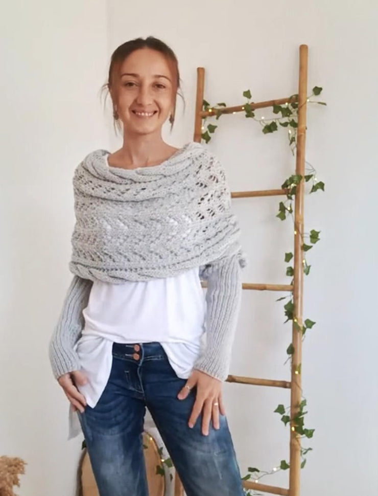 Knitted Cable Wrap, Shrugs For Women, Knitted Wrap – acelimosf.com