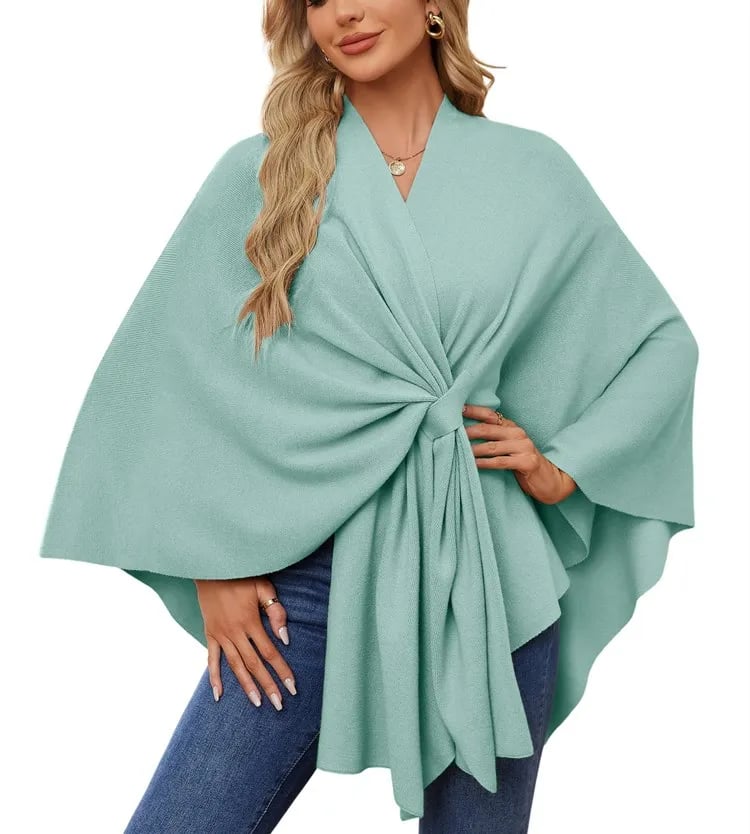 Autumn Women's Elegant Shawl Wraps Soft Open Front Poncho Sweater(Buy 2 ...